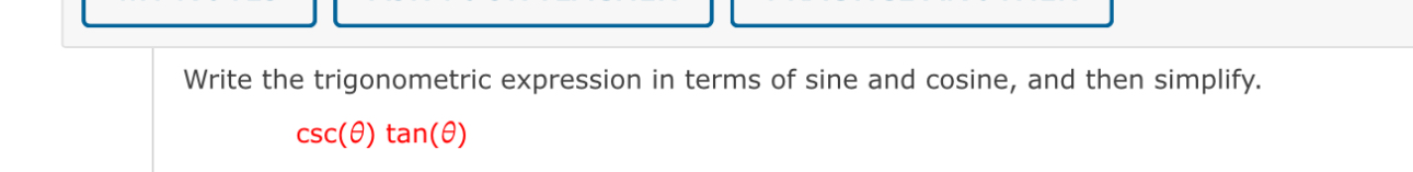 Write the trigonometric expression in terms of sine | Chegg.com