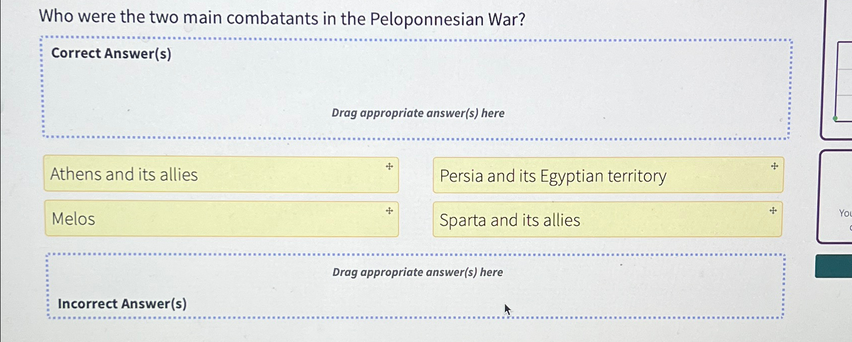 Solved Who were the two main combatants in the Peloponnesian | Chegg.com