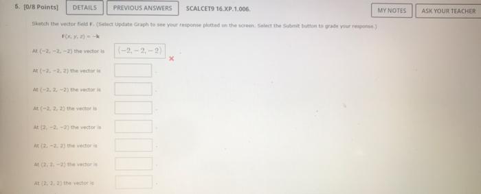 Solved ASK YOUR TEACHER 5. f0/8 Points) DETAILS PREVIOUS | Chegg.com