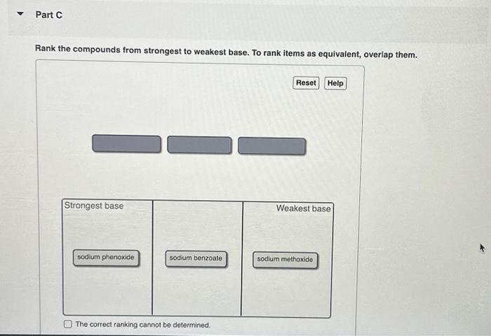 Solved Rank the compounds from strongest to weakest base. To | Chegg.com