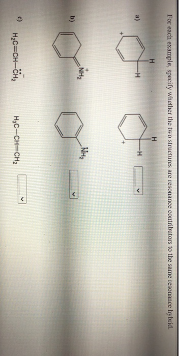 Solved For each example, specify whether the two structures | Chegg.com