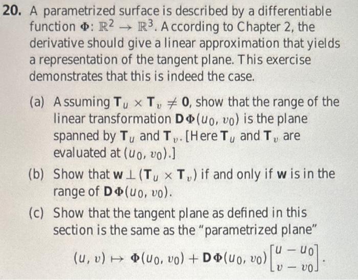 Solved 0. A parametrized surface is described by a | Chegg.com