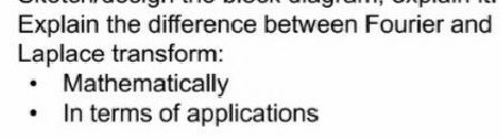 Solved Explain the difference between Fourier and Laplace | Chegg.com