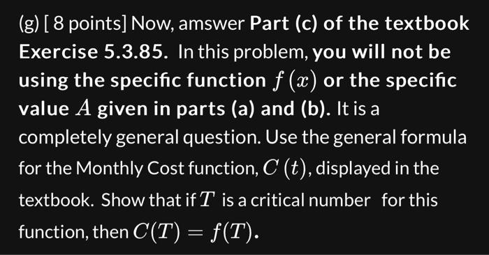 Solved C [ 6 Points] Let C Denote The Average Monthly