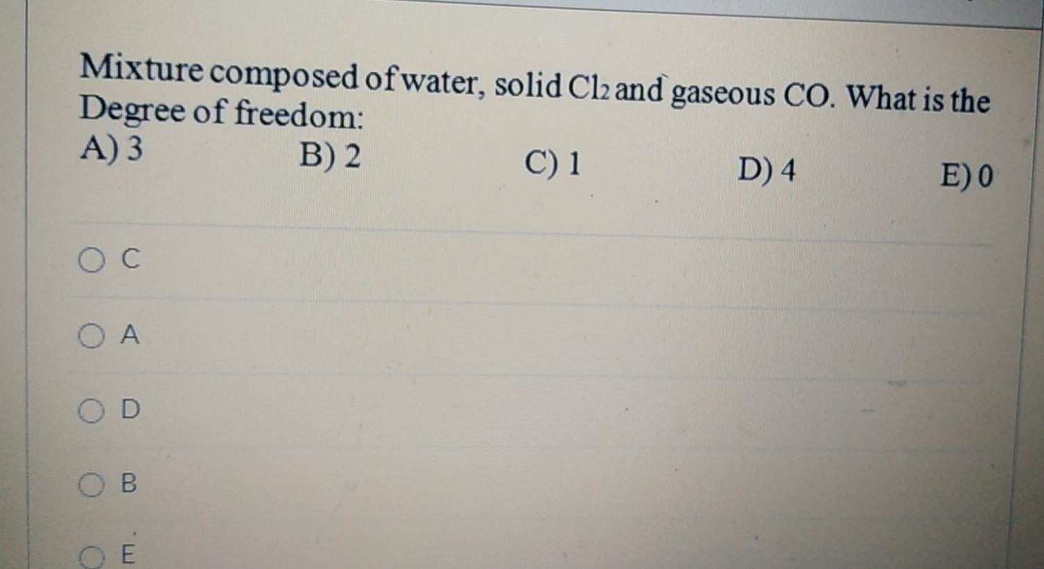 Solved Mixture composed of water, solid Cl2 and gaseous CO. | Chegg.com