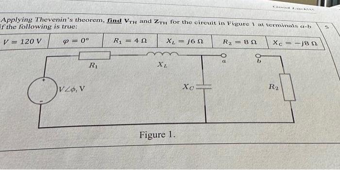 Solved Applying Thevenin's theorem, find VTH and ZTH for the | Chegg.com