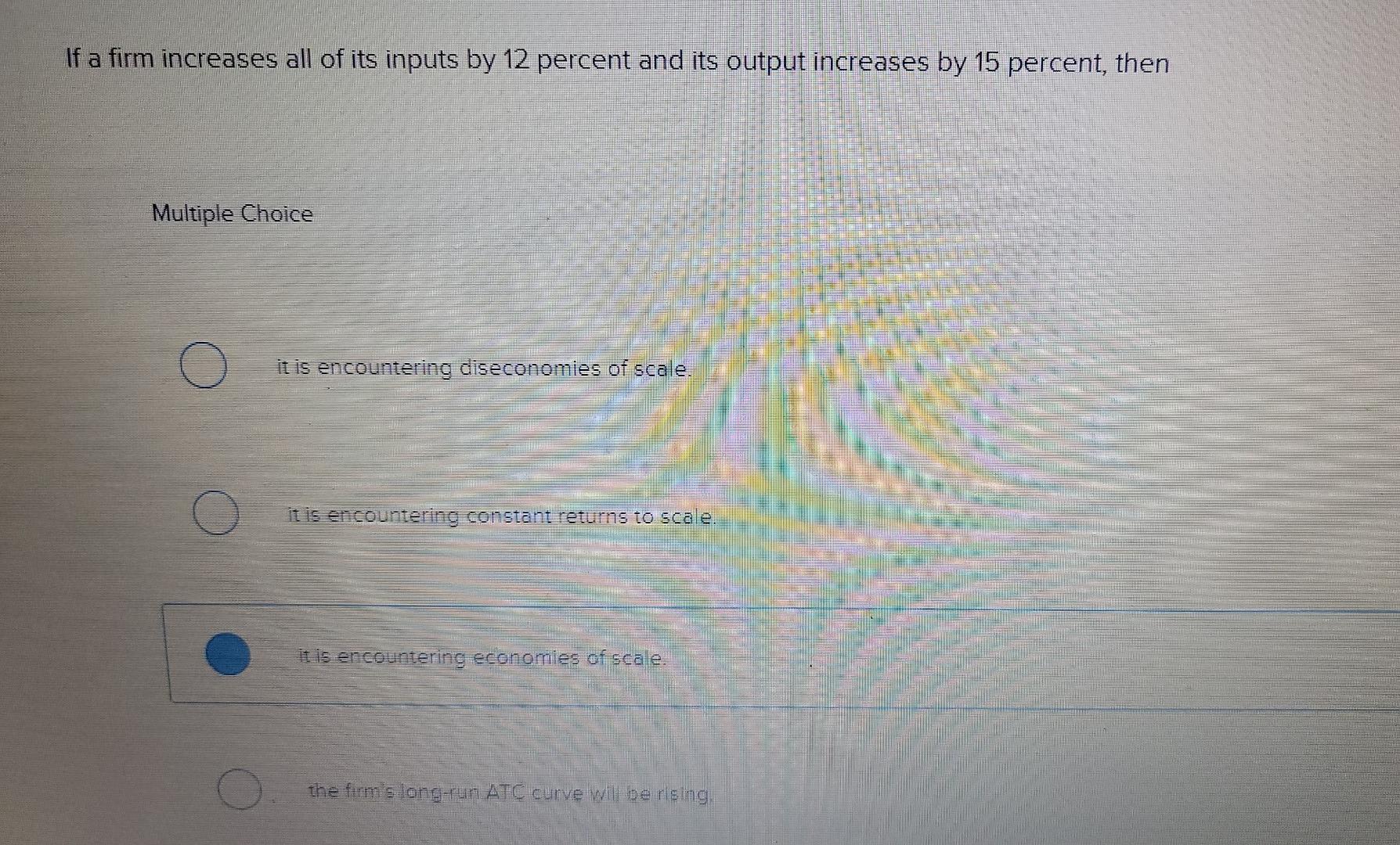 Solved If a firm increases all of its inputs by 12 percent | Chegg.com