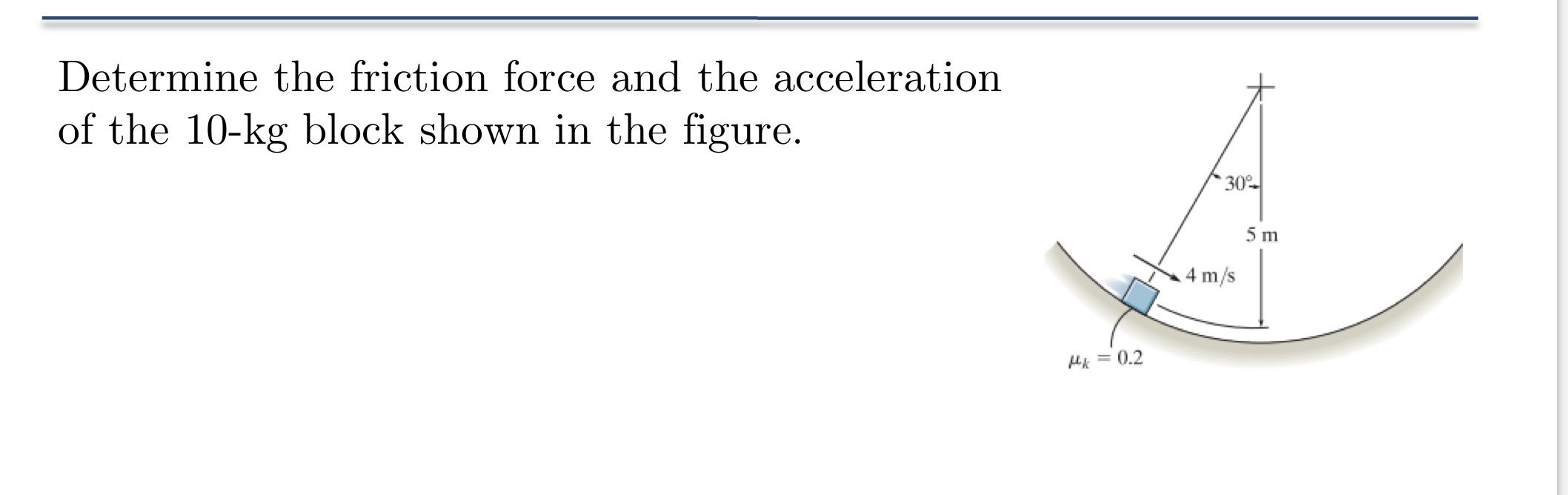 Solved Determine the friction force and the acceleration of | Chegg.com