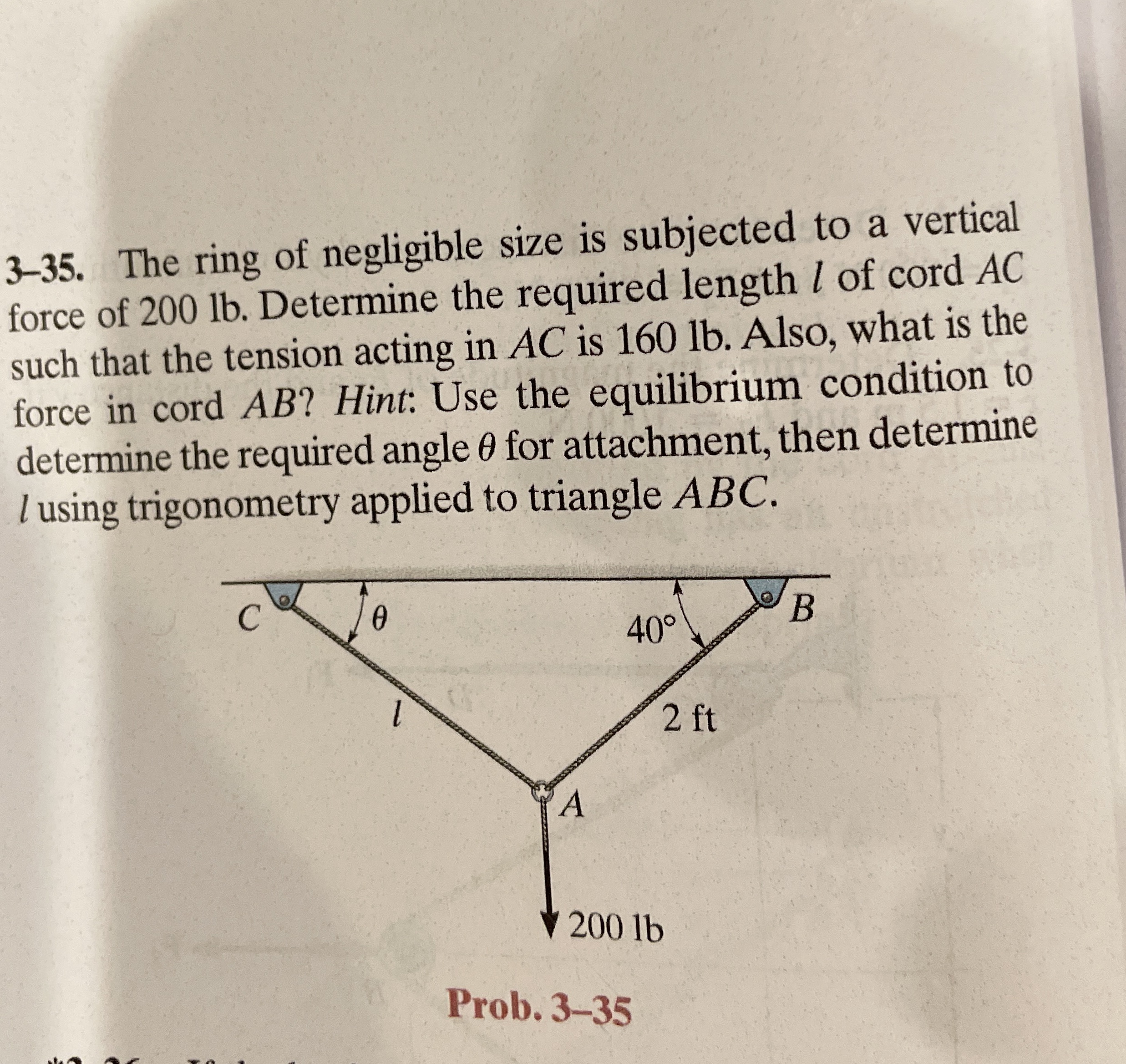 Solved 3-35. ﻿The ring of negligible size is subjected to a | Chegg.com