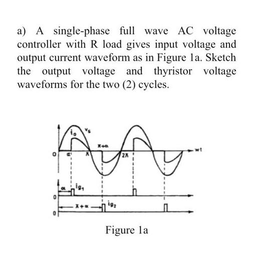 Solved a) A single-phase full wave AC voltage controller | Chegg.com