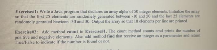 Solved Exercise#1: Write a Java program that declares an | Chegg.com
