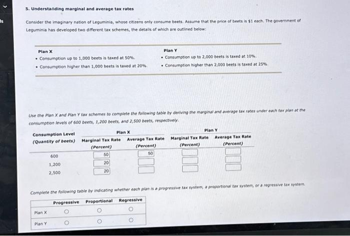 Solved Is 5. Understanding marginal and average tax rates | Chegg.com