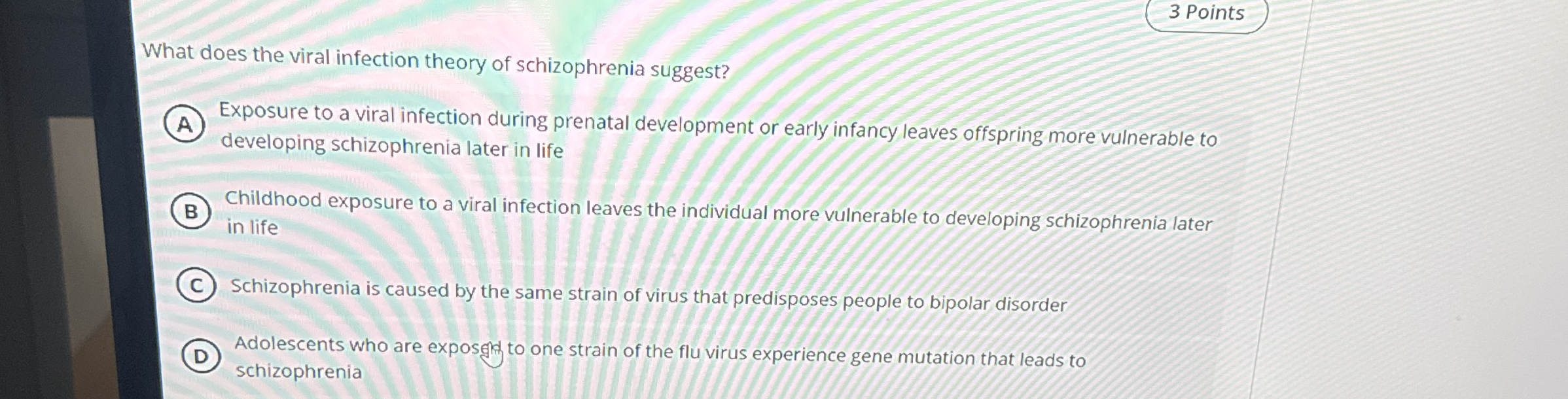 Solved 3 ﻿PointsWhat does the viral infection theory of | Chegg.com