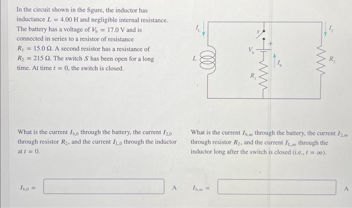 Solved In the circuit shown in the figure, the inductor has | Chegg.com