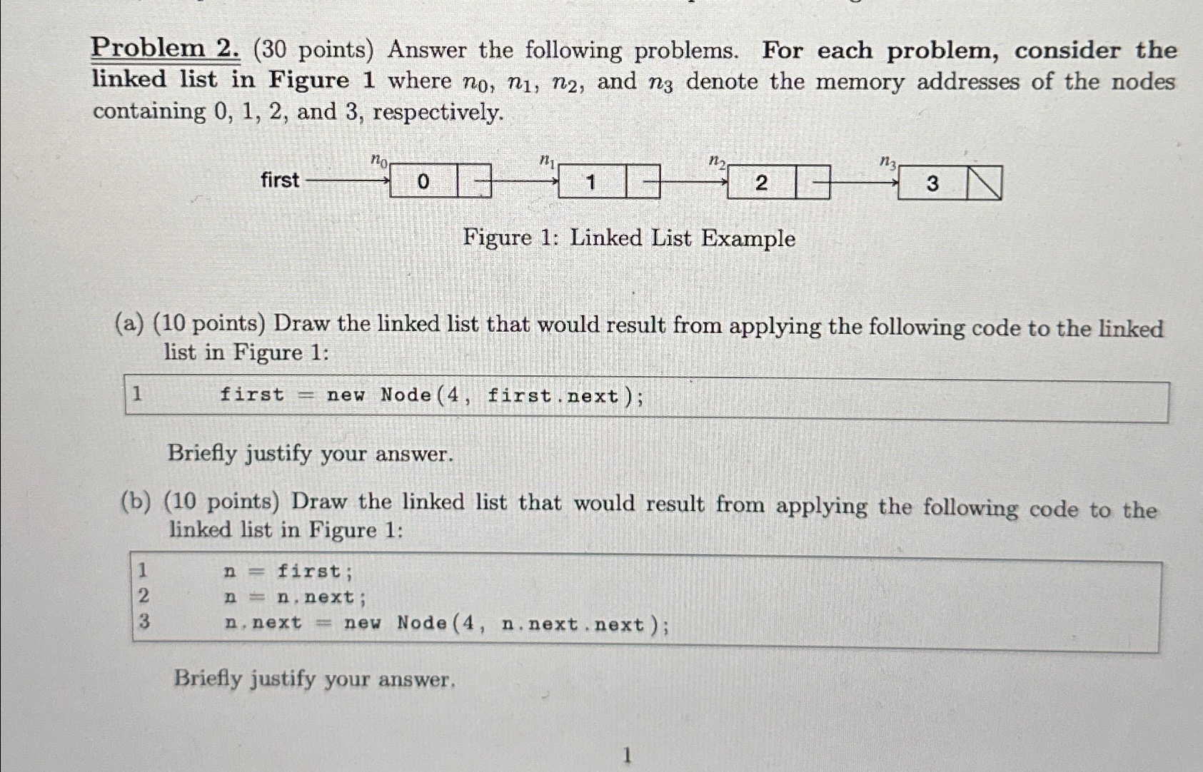 Solved Problem 2. (30 ﻿points) ﻿Answer the following | Chegg.com