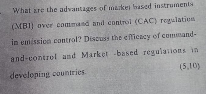 Solved What are the advantages of market based | Chegg.com