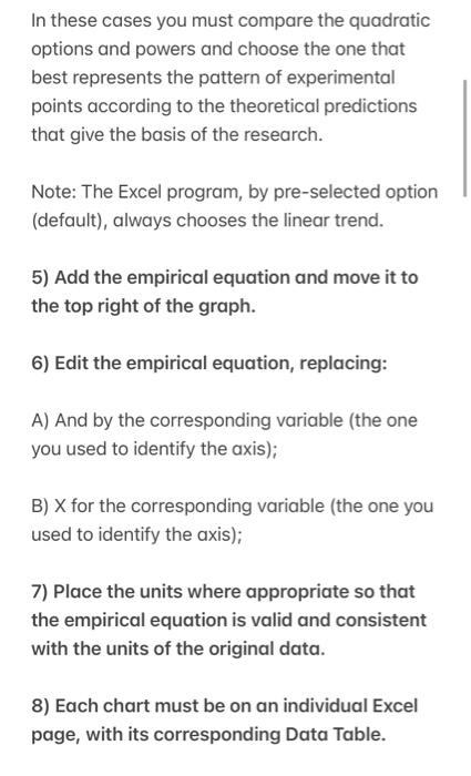 Solved GRAPHICAL ANALYSIS OF THE LINEARIZED PARABOLA USE THE | Chegg.com