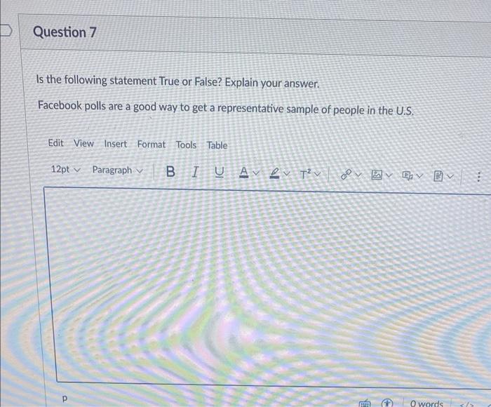 Solved Is the following statement True or False? Explain | Chegg.com