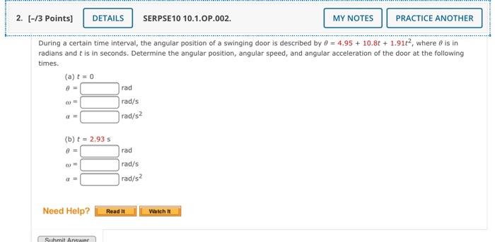 Solved 3. (-12 points) DETAILS SERPSE10 10.4.OP.013. MY | Chegg.com Solved 3. (-12 points) DETAILS SERPSE10 10.4.OP.013. MY | Chegg.com