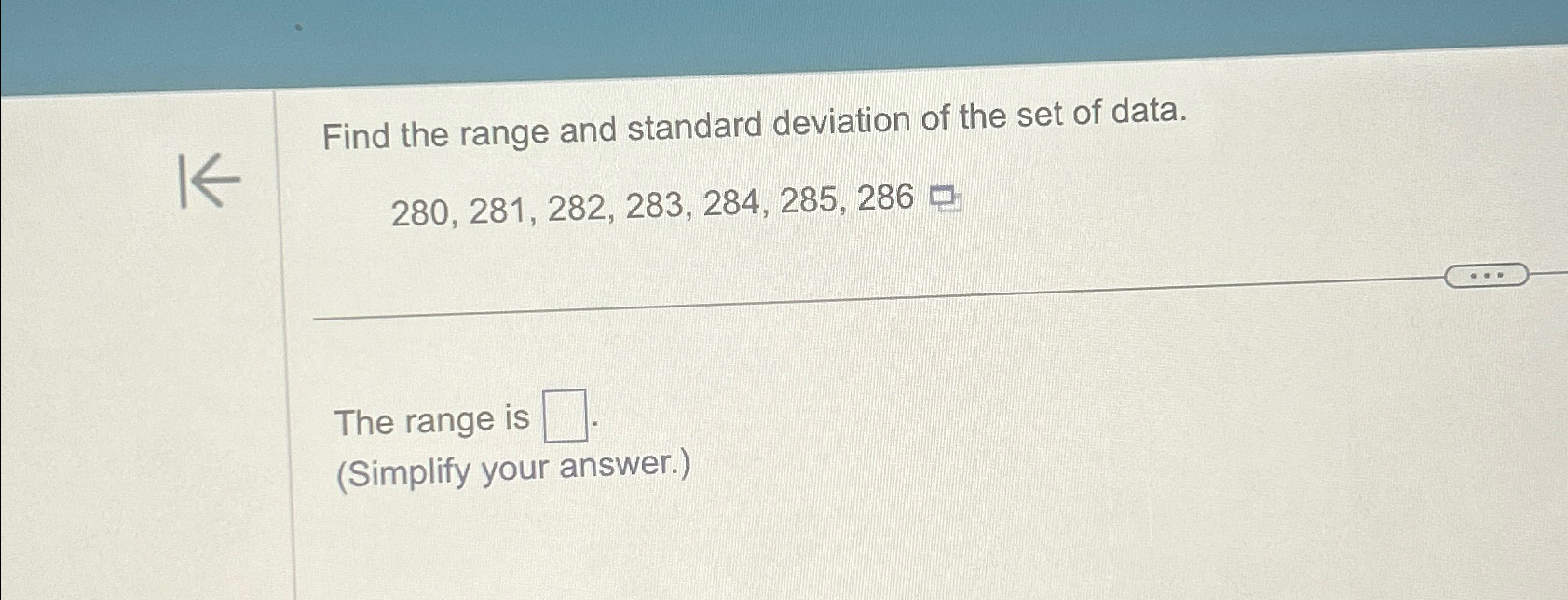 Solved Find the range and standard deviation of the set of | Chegg.com