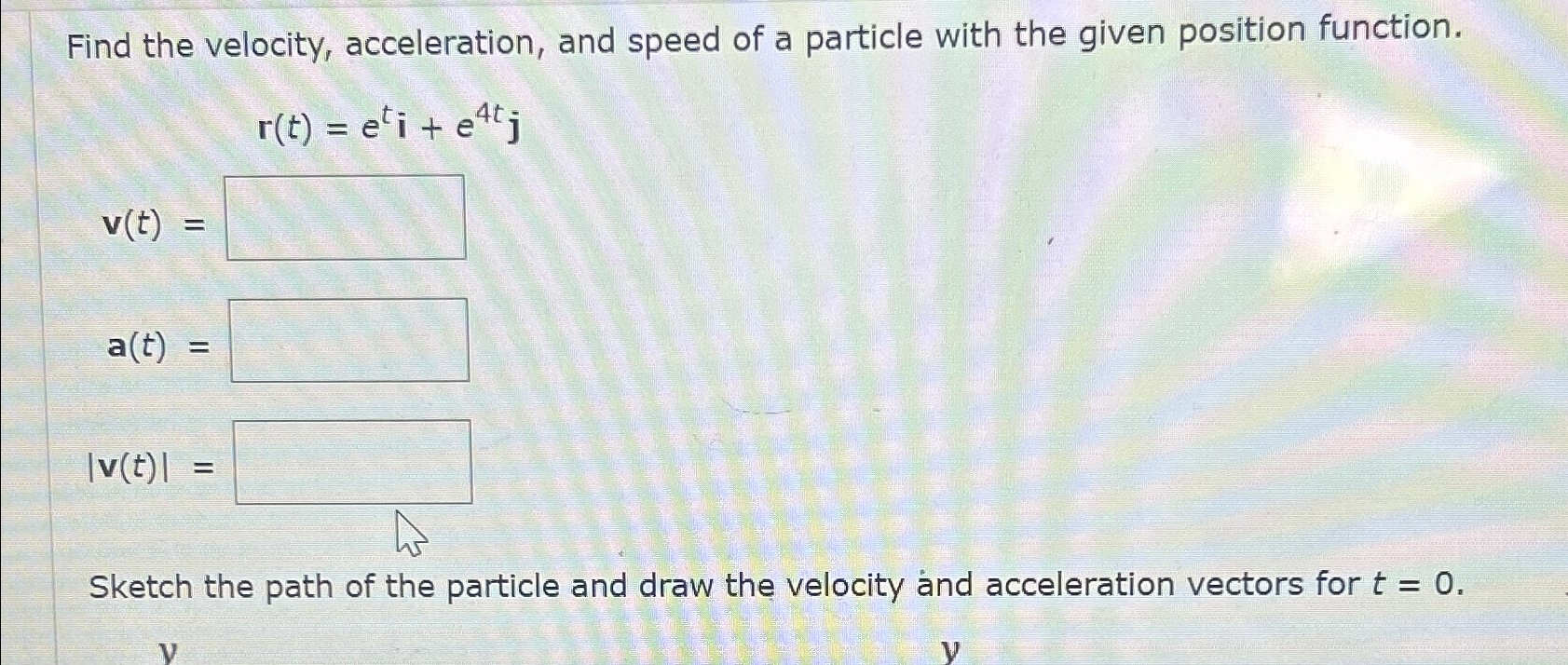 Solved Find the velocity, acceleration, and speed of a | Chegg.com