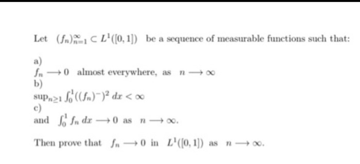 Let C L 0 1 Be A Sequence Of Measurable