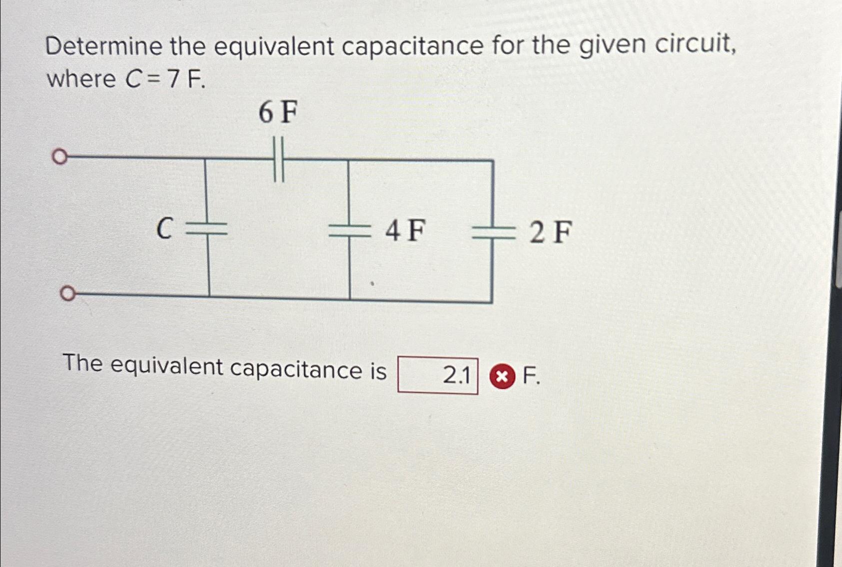 Solved Determine the equivalent capacitance for the given | Chegg.com