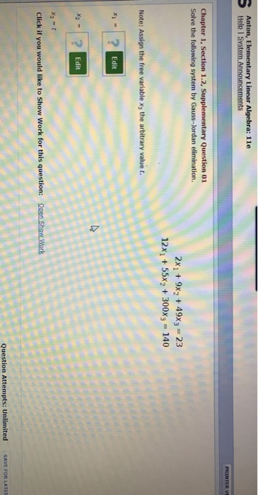 Solved Anton, Elementary Linear Algebra: 11e Help System | Chegg.com