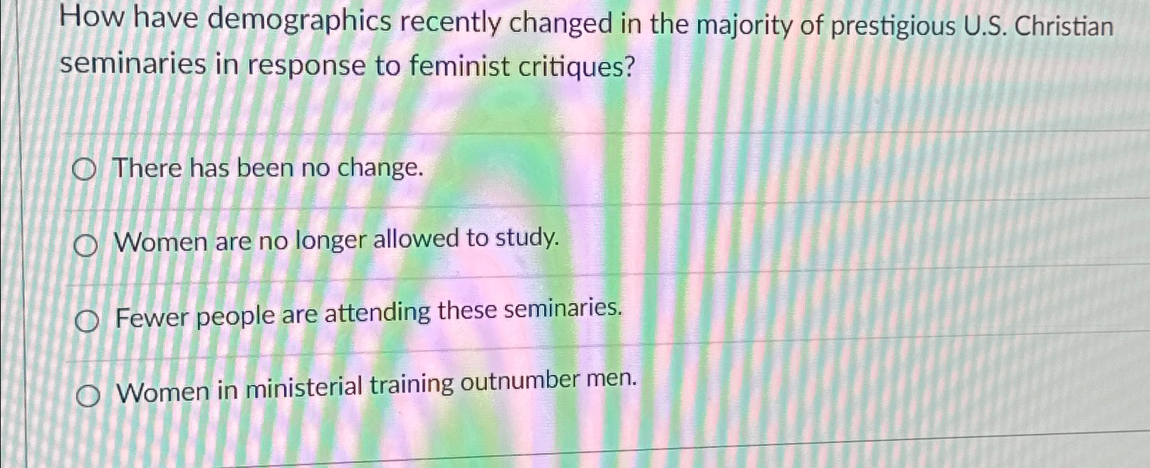 Solved How have demographics recently changed in the | Chegg.com