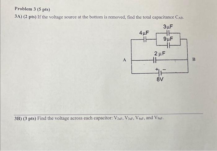 Solved Problem 3 (5 pts) 3A) (2 pts) If the voltage source | Chegg.com Solved Problem 3 (5 pts) 3A) (2 pts) If the voltage source | Chegg.com