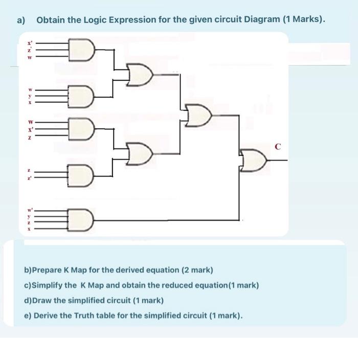 Solved Obtain the Logic Expression for the given circuit | Chegg.com
