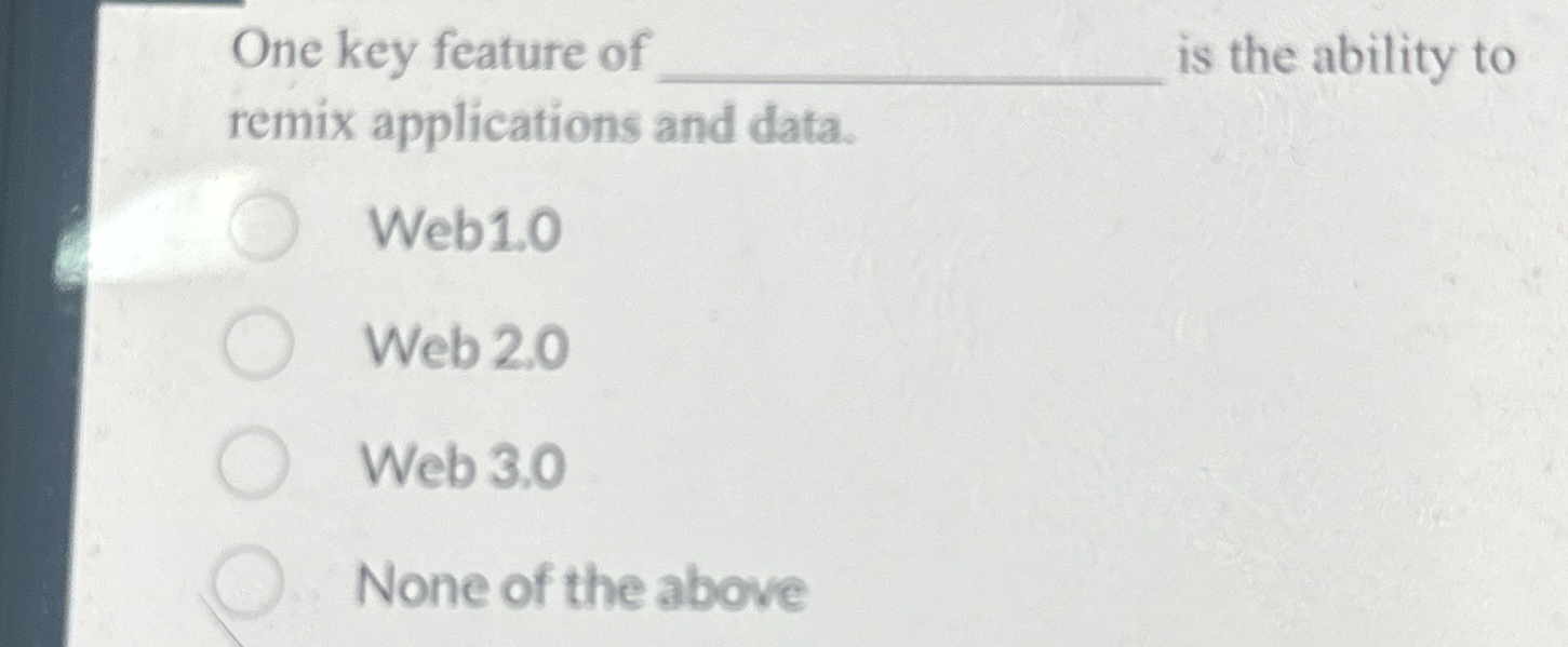 Solved One key feature of is the ability to remix | Chegg.com
