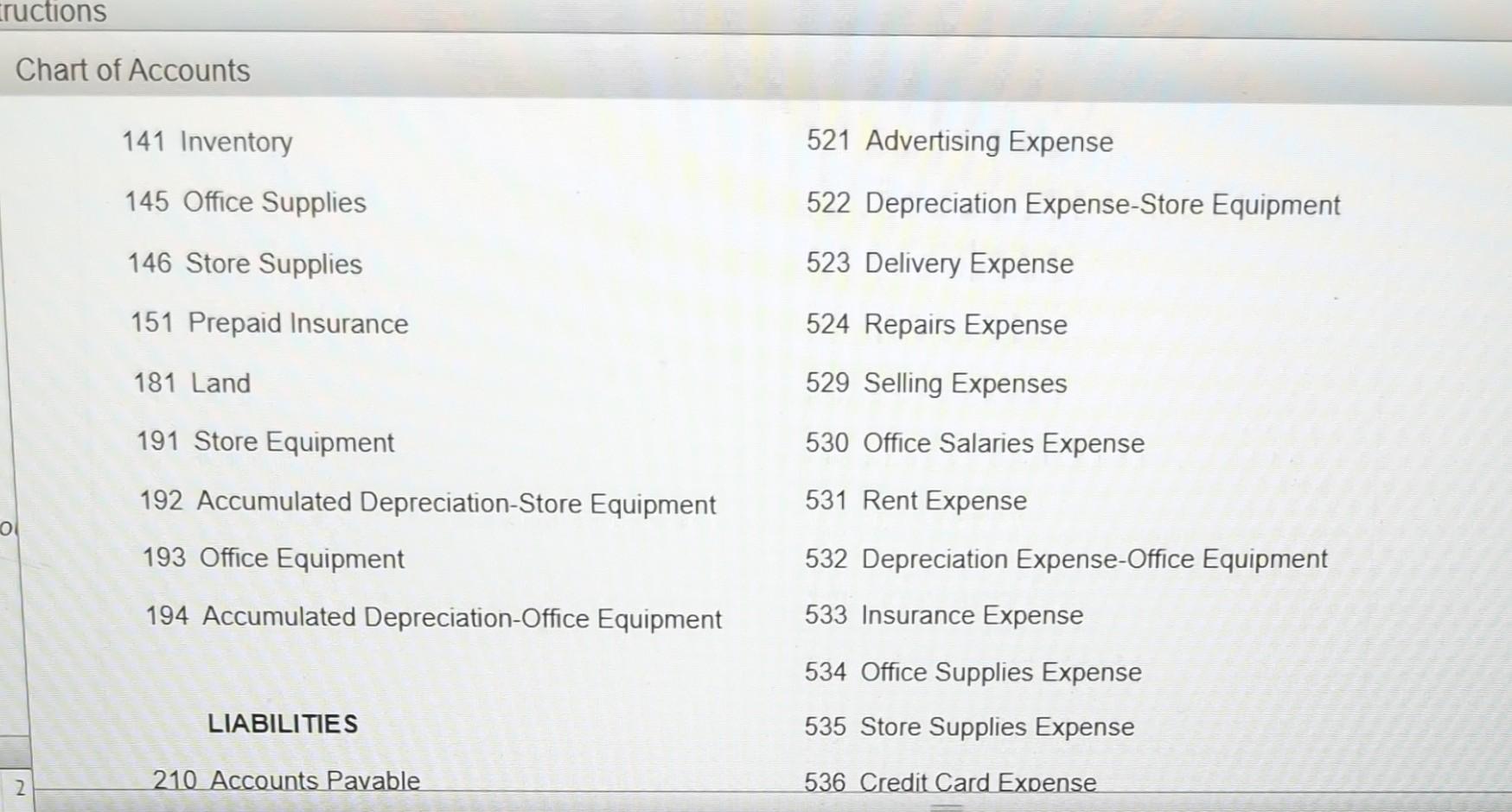 Solved CHART OF ACCOUNTS Zippy Interiors Company General | Chegg.com