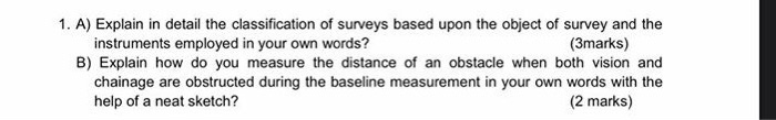 Solved 1. A) Explain in detail the classification of surveys | Chegg.com