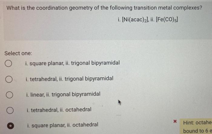 Solved When Fe2+ combines with Brº to form a coordination | Chegg.com