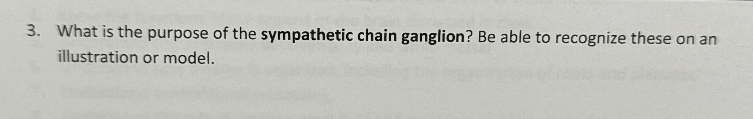 Solved What is the purpose of the sympathetic chain | Chegg.com