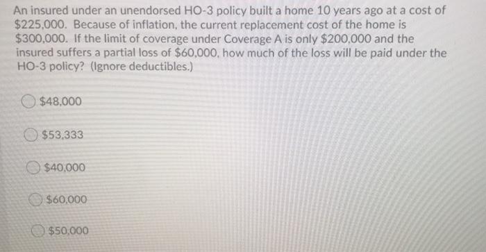 Solved Which of the following is a covered peril under | Chegg.com