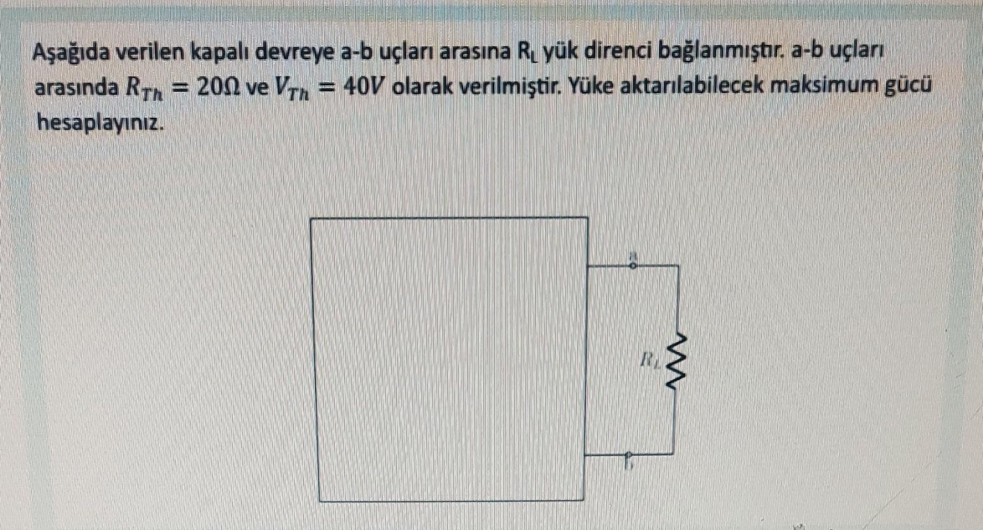 Solved \( R_{L} \) load resistor is connected between | Chegg.com