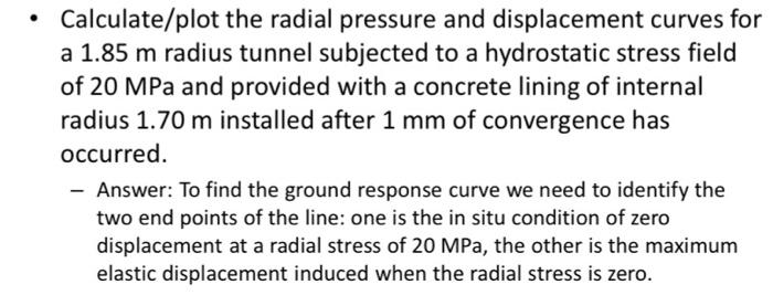Solved - Calculate/plot the radial pressure and displacement | Chegg.com