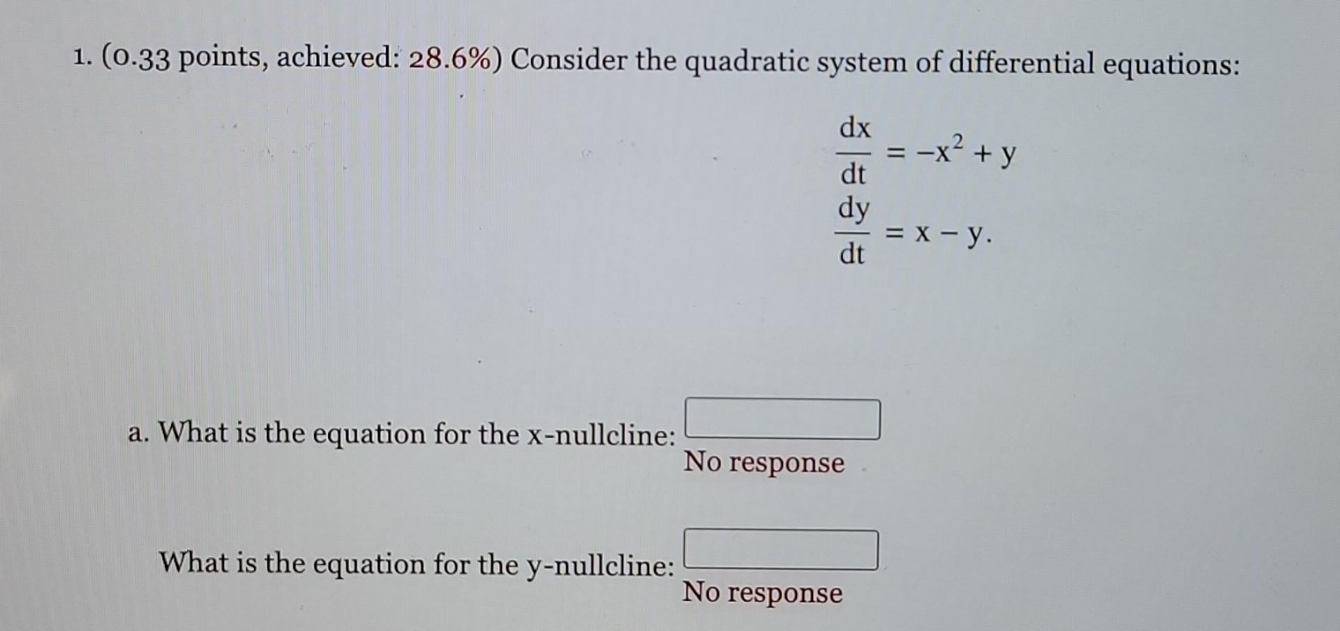 Solved 1. (o.33 points, achieved: 28.6% ) Consider the | Chegg.com