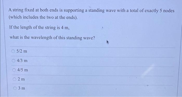 Solved a A string fixed at both ends is supporting a | Chegg.com
