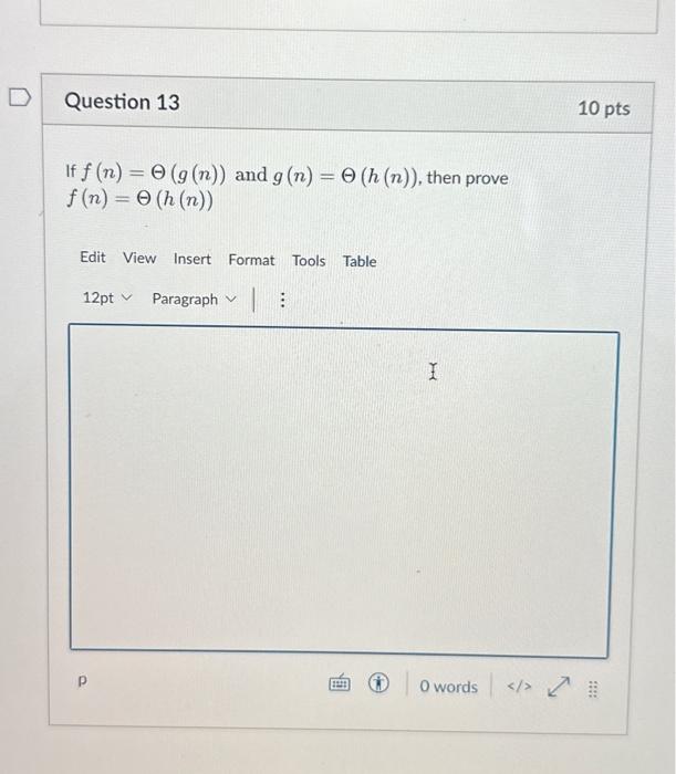 Solved If f(n)=Θ(g(n)) and g(n)=Θ(h(n)), then prove | Chegg.com