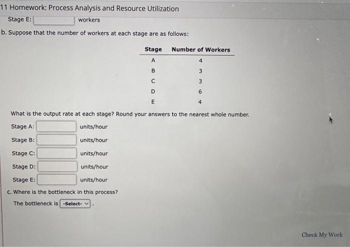 Solved 11 Homework: Process Analysis and Resource | Chegg.com