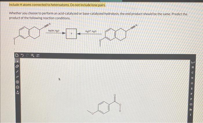 Solved Include H atoms connected to heteroatoms. Do not | Chegg.com