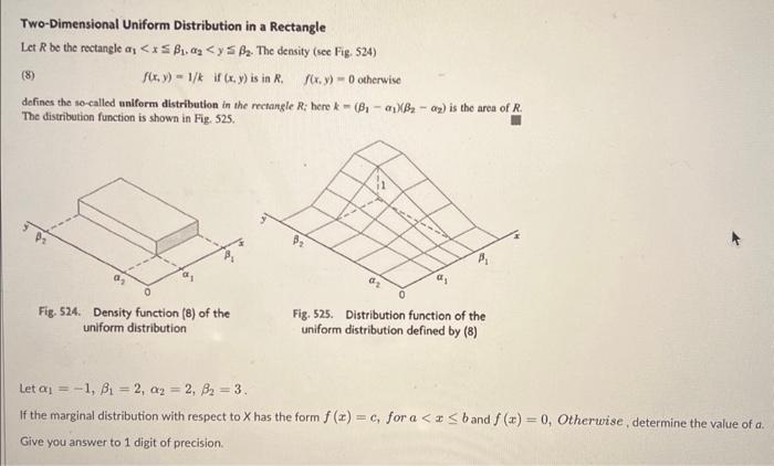 Solved Two-Dimensional Uniform Distribution in a Rectangle | Chegg.com