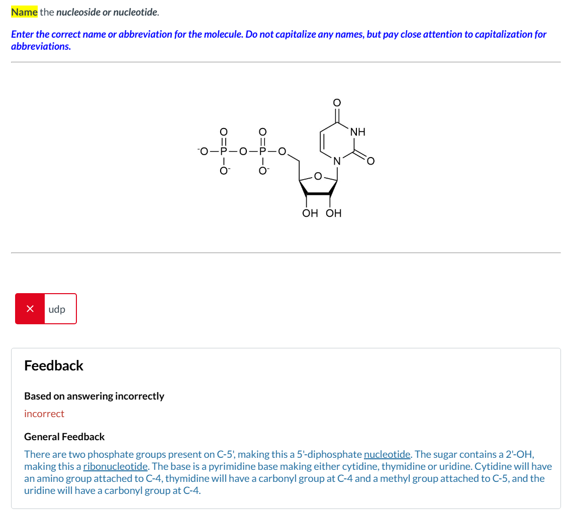 Solved Biochemistry question: please name the Nucleotide. | Chegg.com