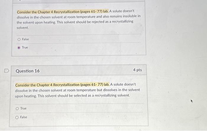 Solved Consider the Chapter 4 Recrystallization (pages | Chegg.com