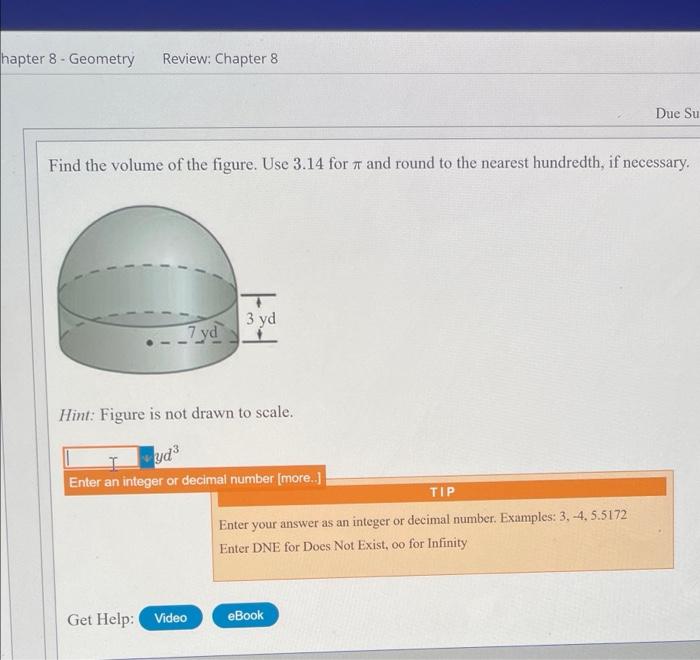 Solved hapter 8 - Geometry Review: Chapter 8 Due Su Find the | Chegg.com