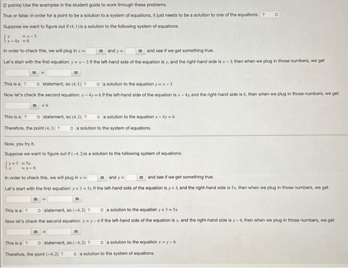Solved (2 points) Use the examples in the student guide to | Chegg.com