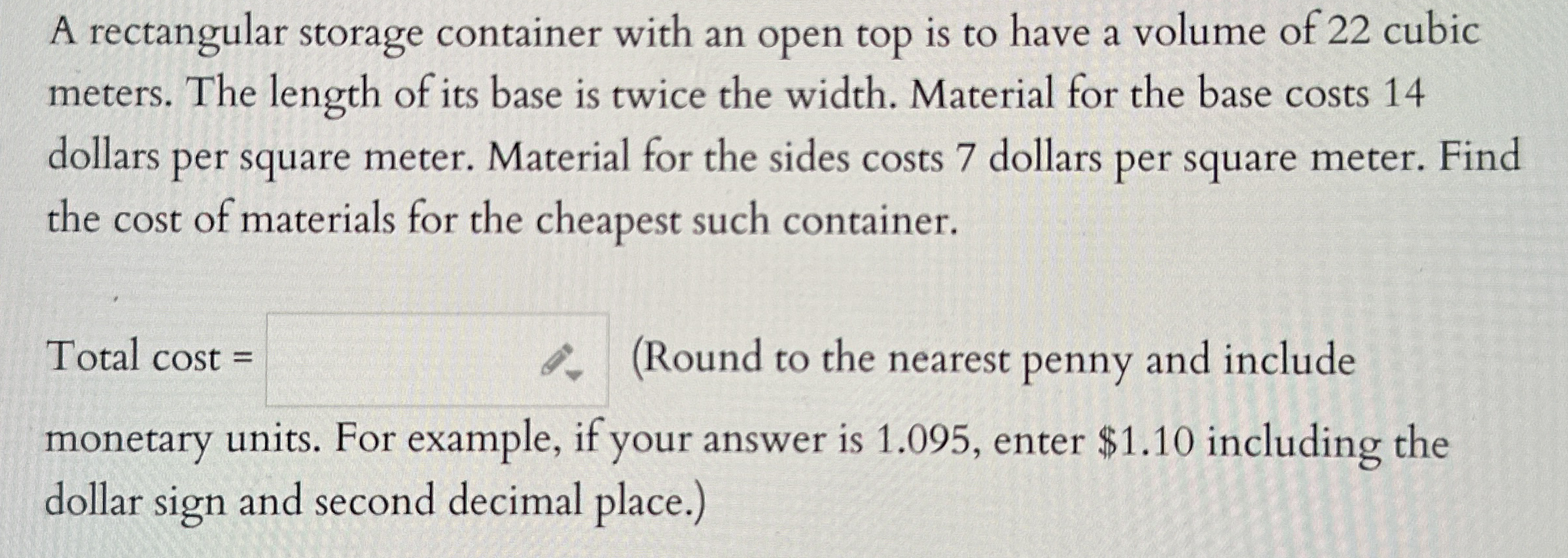 Solved by an EXPERT A rectangular storage container with an open top is | Chegg.com